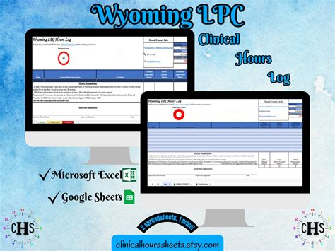 Wyoming Lpc Clinical Hours Tracker Supervision Log For Provisional Professional Counselor