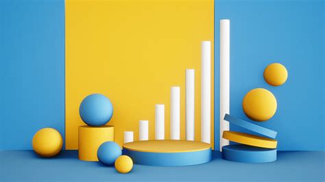 추상 3d 제품은 기하학적 모양의 장면을 위한 연단 쇼케이스를 표시합니다 화장품을 보여주기 위해 노란색 스테이지로 3d 렌더링 고급스러운 노란색과 파란색 바다 스튜디오의