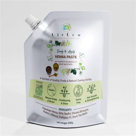 Liveco Ready To Apply Herbal Henna Paste Pre Soaked 100 Natural