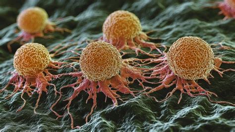 Group Of Bacteria Clustered On A Green Surface Under Microscopic View