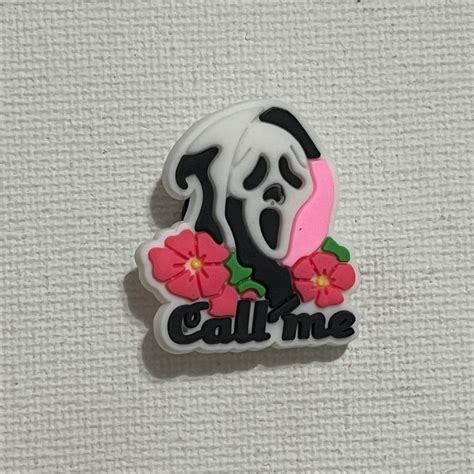 Floral Ghostface Jibbit Croc Jibbit For Croc Depop