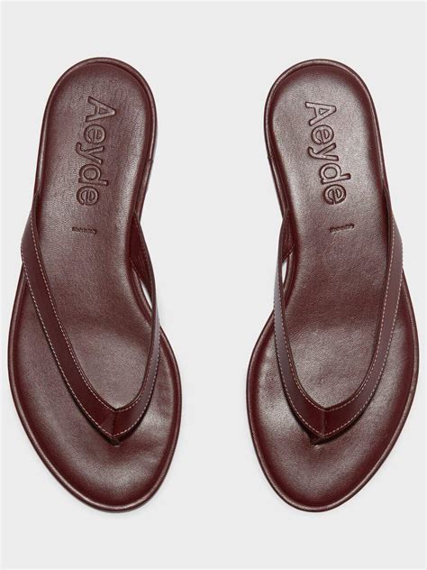 Aeyde 10mm Melody Nappa Leather Thong Sandals Aeyde