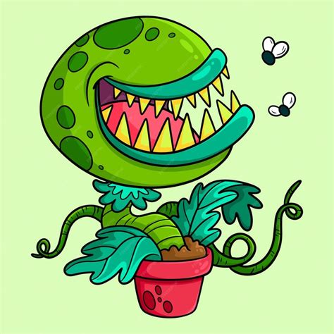 Premium Vector Hand Drawn Venus Flytrap Cartoon Illustration