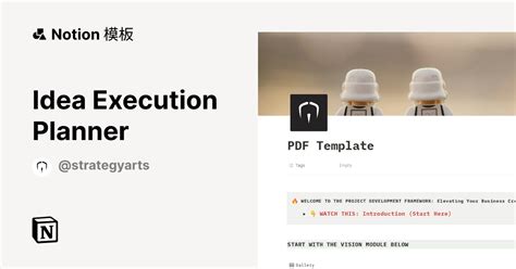 Idea Execution Planner For Startup Founders 模板 Notion 市集