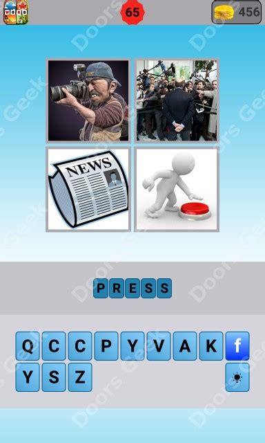 The New 4 Pic 1 Word Level 65 Answer ~ Doors Geek