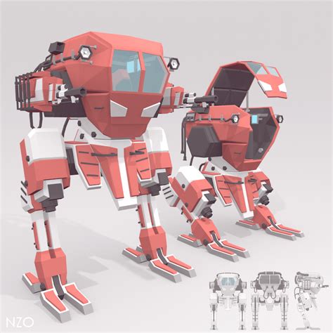 Light Class Mech From The Other Day Rlowpoly