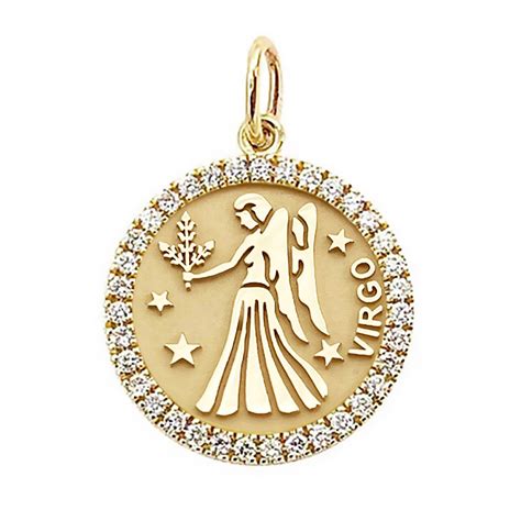 Astro ♦ Virgo Diamond Zodiac Coin Pendant Kaureum