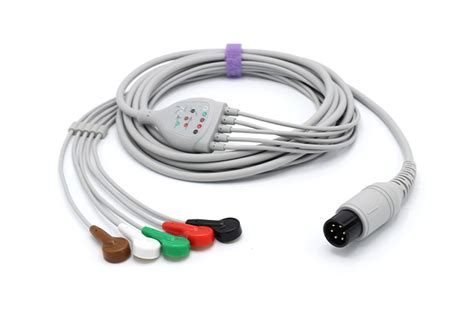 Aami One Piece Ecg Cable 5 Leads Snap Aha Sg5141s