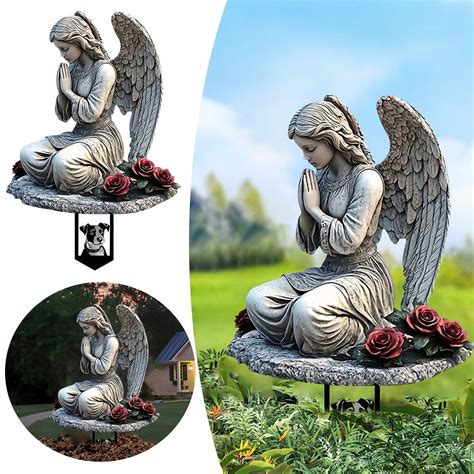 Praying Angels Figurine Garden Angel Statues Waterproof Kneeling