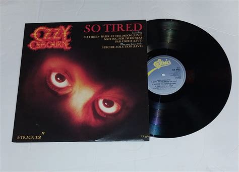 Four Black Sabbath Ozzy Osbourne Vinyl Record Albums And Two Cd Lot