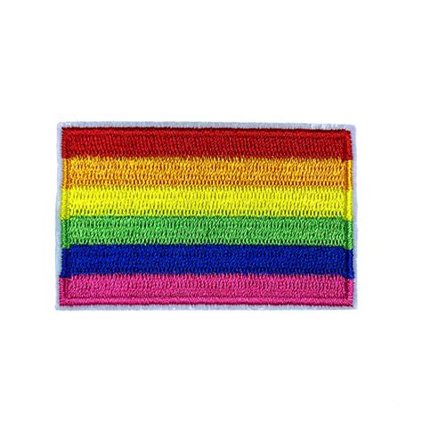Custom Rainbow Pride Flag Woven Patch Wristband Creation
