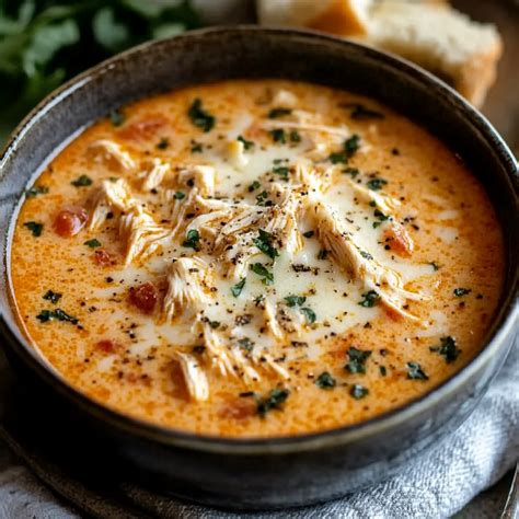 Crock Pot Creamy Chicken Parmesan Soup Claras Recipes