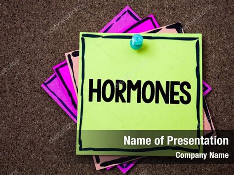 Showing Writing Note Hormones Powerpoint Template Showing Writing