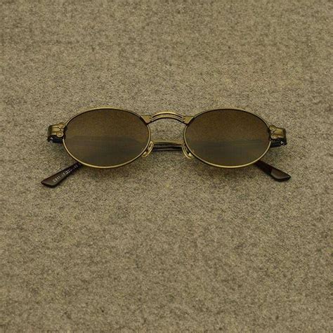 Vintage Steampunk Round Sunglasses With Brass Frames Crazysteampunk