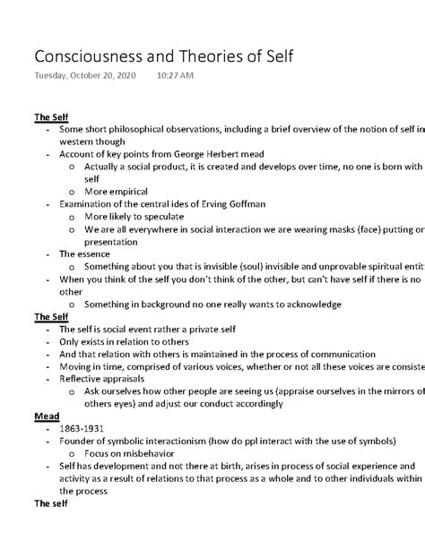 Consciousness And Theories Of Self Warning Tt Undefined Function