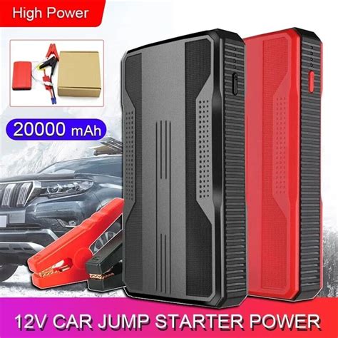 4 In 1 자동차 점프 스타터 및 휴대용 공기 압축기 배터리 부스터 Led 조명 Eva 가방 포함 12v 차량용 핸드폰닷컴