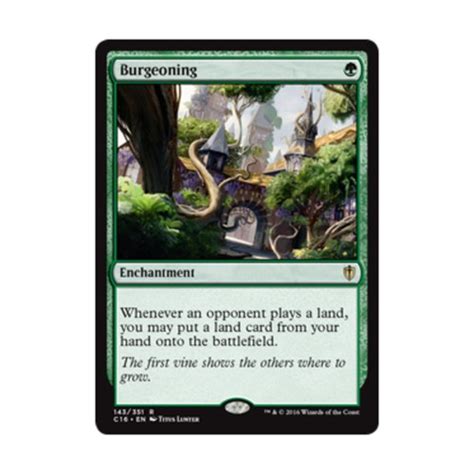 Wotc Mtg Commander 2016 Burgeoning R Ex Ebay