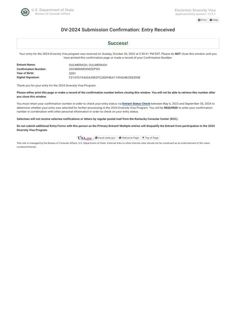 Electronic Diversity Visa Program Pdf Travel Visa United States