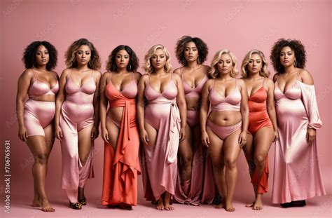 Foto De In A Harmonious Display Of Body Positivity A Group Of Women