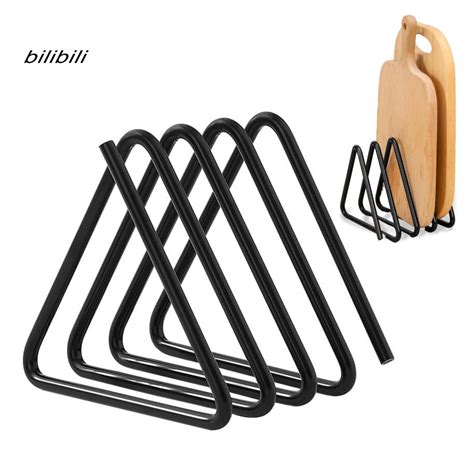 Bil Triangle Design Cutting Board Holder Metal Cutting Board Stand