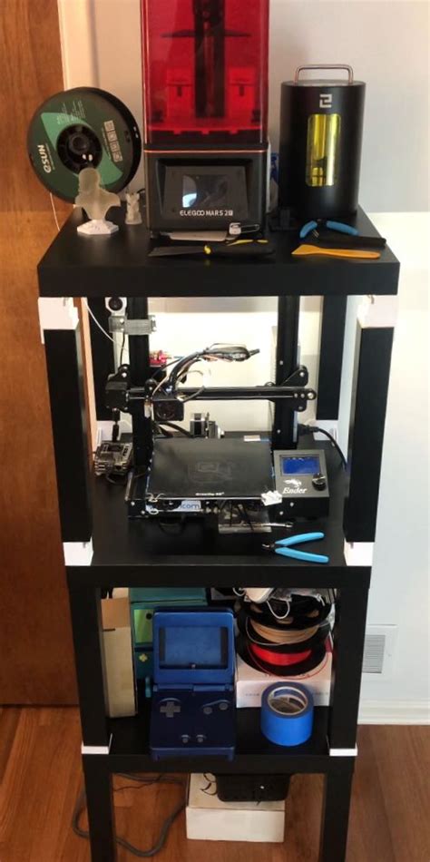 Finally Built An Ikea Hack Printer Shelf For My Ender And Mars Video In Comments Scrolller