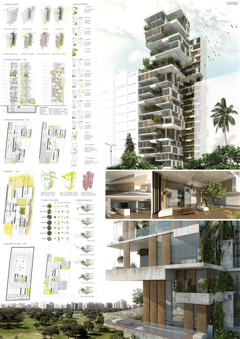 Mención Honrosa Concurso Skycondos De Perú Gea Arquitectos Architecture Presentation Board