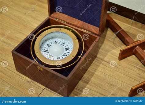 An Old Compass In A Delicate Box Stock Image Image Of Tourism