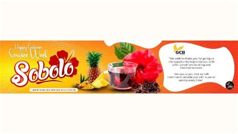 Sobolo Label Design With Tropical Drink Advertisement