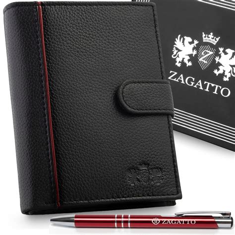 Portfel Męski Skórzany Czarny Pionowy Skóra Naturalna Ochrona Rfid Zagatto 5907127694561
