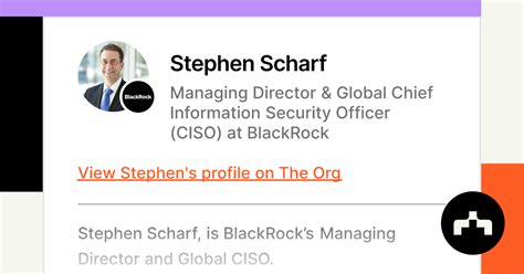 Stephen Scharf Managing Director And Global Chief Information Security