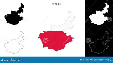 Nowa Sol Outline Map Vector Illustration 356920590