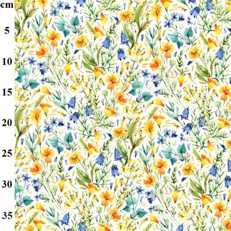 Digital Cotton Lawn Summer Floral Multi Fabric 05m Sewingstreet