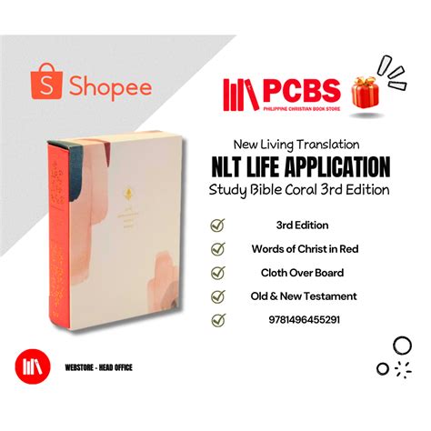 Pcbs Nlt Life Application Study Bible 3rd Edition Coral Red Letter