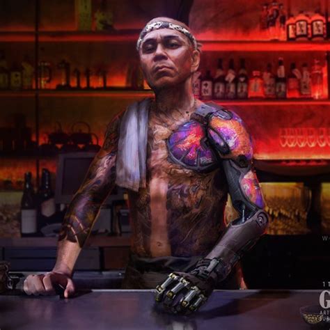 An Early Concept For Yakuza Club Barman — We Ended Up With Something