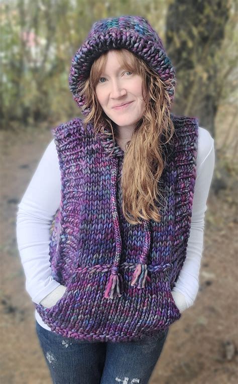 hoodie vest knitting patterns in the loop knitting