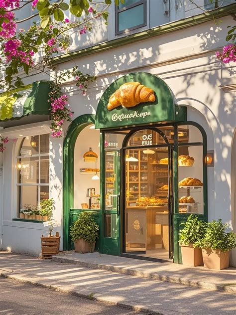 Pin By Luna On Cafe Culture Storefront Design Bakery Shop Design