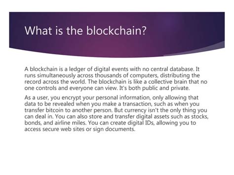 The Blockchain Disruption Ppt