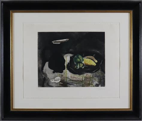 Braque Georges Pichet Noir Et Citrons Color Etching Art Engravings And Prints Auctionet