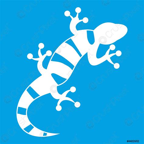 Lizard Icon White Stock Vector 4402652 Crushpixel