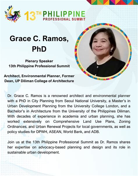 🌟 Introducing Plenary Speaker Dr Grace C Ramos 🌟 We Are Thrilled To
