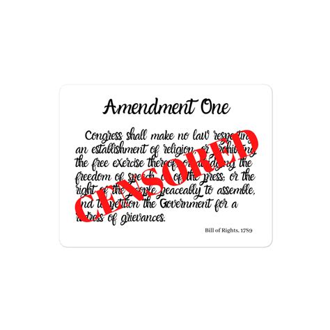 First Amendment Text Censored Sticker