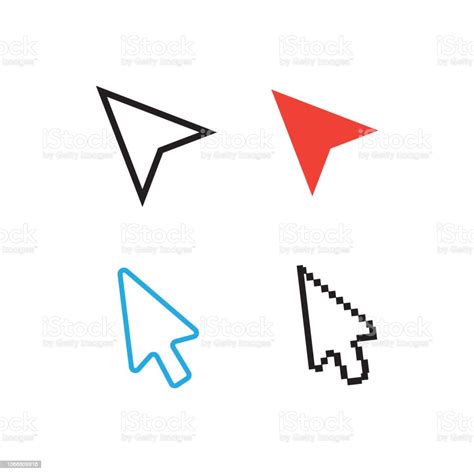 Mouse Cursors Computer Finger Pointers Vector Mouse Pointer Finger Flat