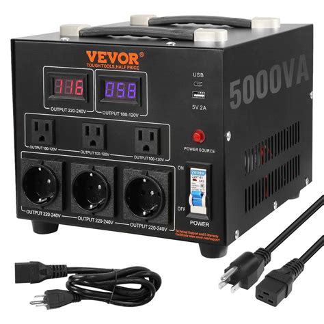 Vevor Voltage Converter Transformer 5000 Watt Updown Transformer 110v