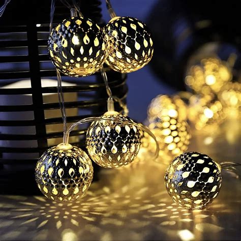 Electvibes Moroccan Metal Warm White Led String Light For Diwali