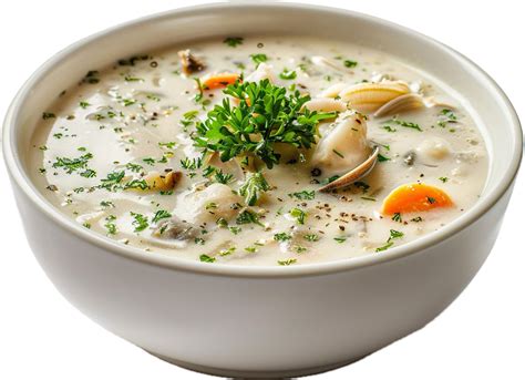Creamy Seafood Chowder With Fresh Herbs 50277464 Png