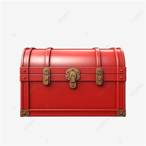 3d Cofre Vacío Rojo Png Dibujos 3d Cofre Rojo Png Imagen Para