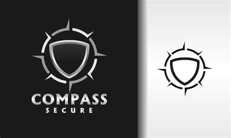 Shield Compass Logo Premium Ai Generated Vector