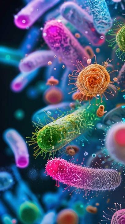 Free Vibrant Microbial Universe Image Microbes Bacteria Vibrant