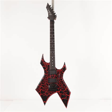 Bc Rich Warlock Legacy With Kahler Trem Electric Guitar In Red Crackle