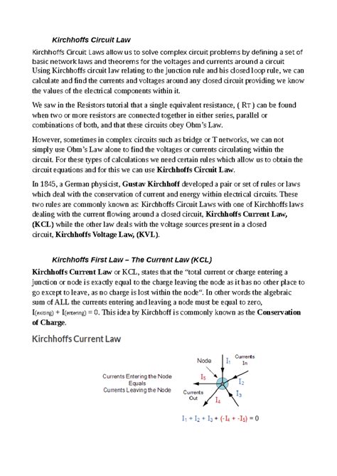 Kirchhoffs Circuit Laws Understanding Kcl And Kvl In Circuit Analysis